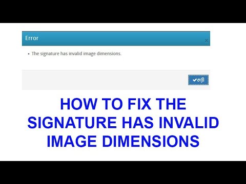 How to fix signature invalid dimensions