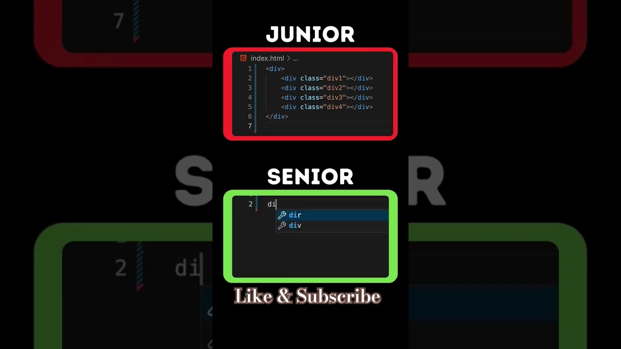 Junior Vs Senior Developer #frontend  #webdevelopment #programming#coder #coding #ytshorts #shorts