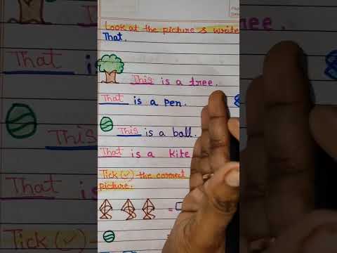 Look at the picture and write This and That.#ukg#englishworksheet