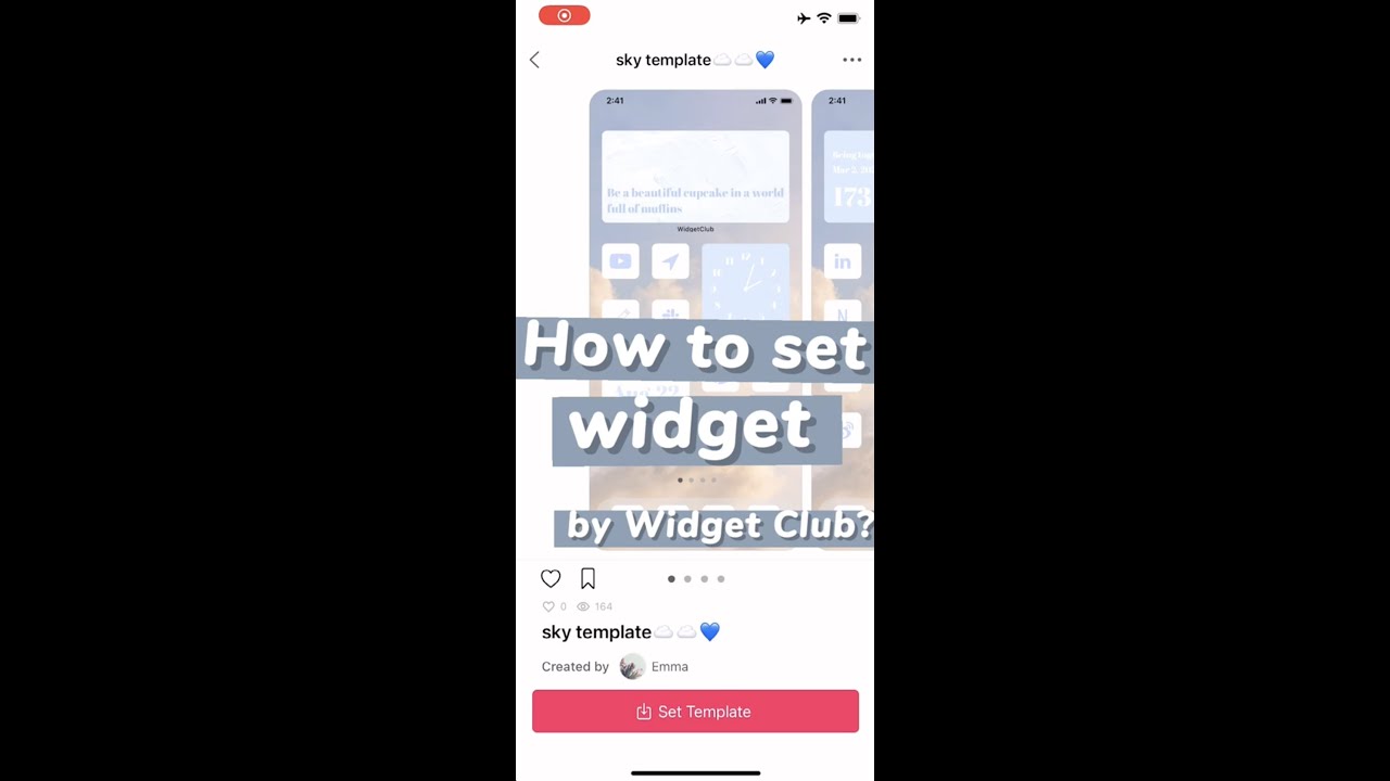 How to set widget by WidgetClub?