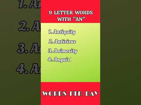 Common 9 letter words starting with "AN" #englishlearners #englishlearning #youtubeshorts