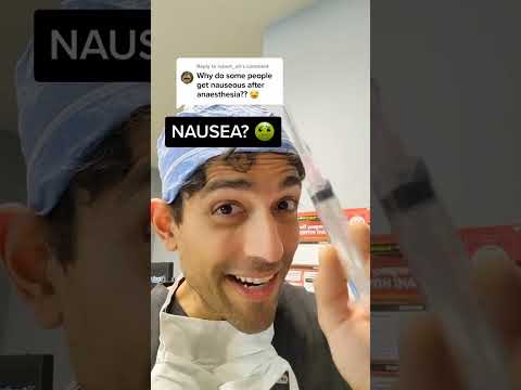 This is why you're nauseous post-op