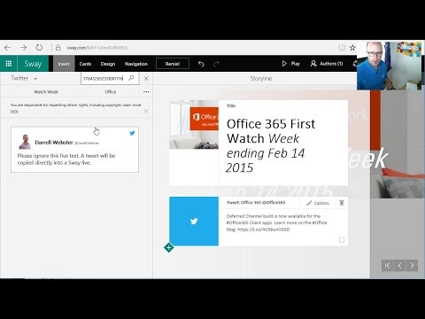 Sway - Embed Tweets using link to tweet