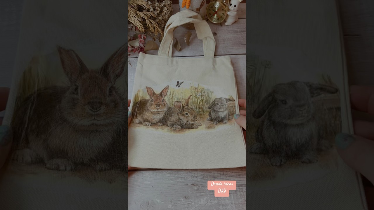 Idea para hacer decoupage en tela✨🐰 #manualidades #diy #crafts #decoupage #easterdiy #eastercrafts