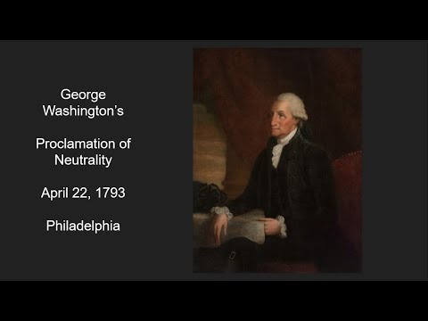 Washington's Proclamation of Neutrality