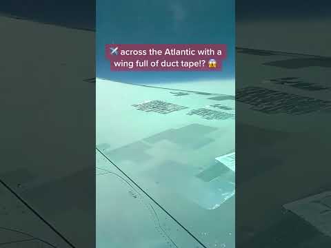 Duct tape on the wing!? 😳😱 Is this normal? Anyone ever seen this? 🤷🏽♂️ #planes #aviation #aviationl
