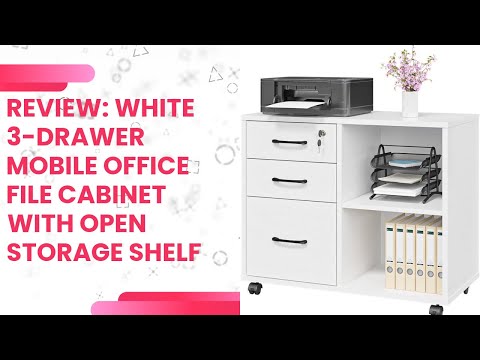Review: White 3-Drawer Mobile Office File Cabinet with Open Storage Shelf