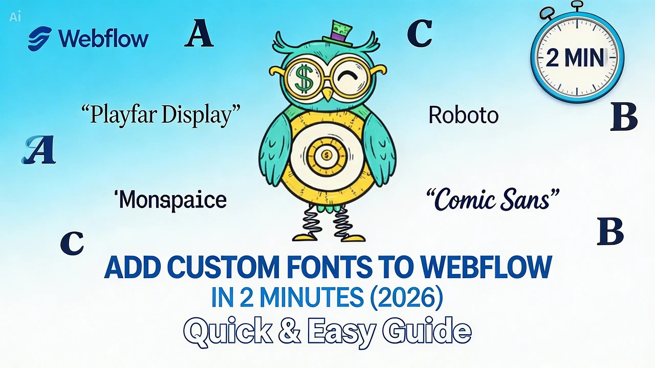 Add Custom Fonts To Webflow In 2 Minutes!