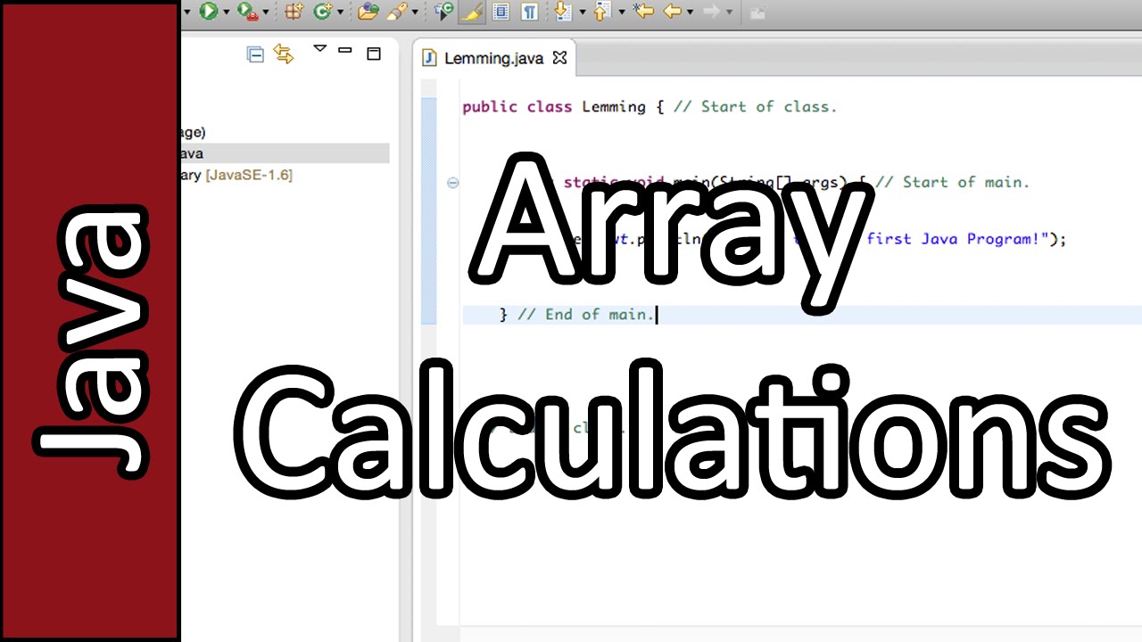 Array Calculations - Java Programming Tutorial #23 (PC / Mac 2015)