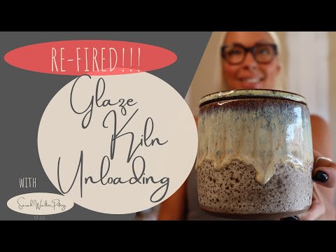 RE-FIRED!! - GLAZE KILN UNLOADING - USING MAYCO, COYOTE & POTTERS CHOICE GLAZES HD 1080p