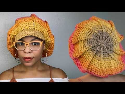 Crochet Slouchy Hat With Brim - PERFECT Beanie for Men & Women!"