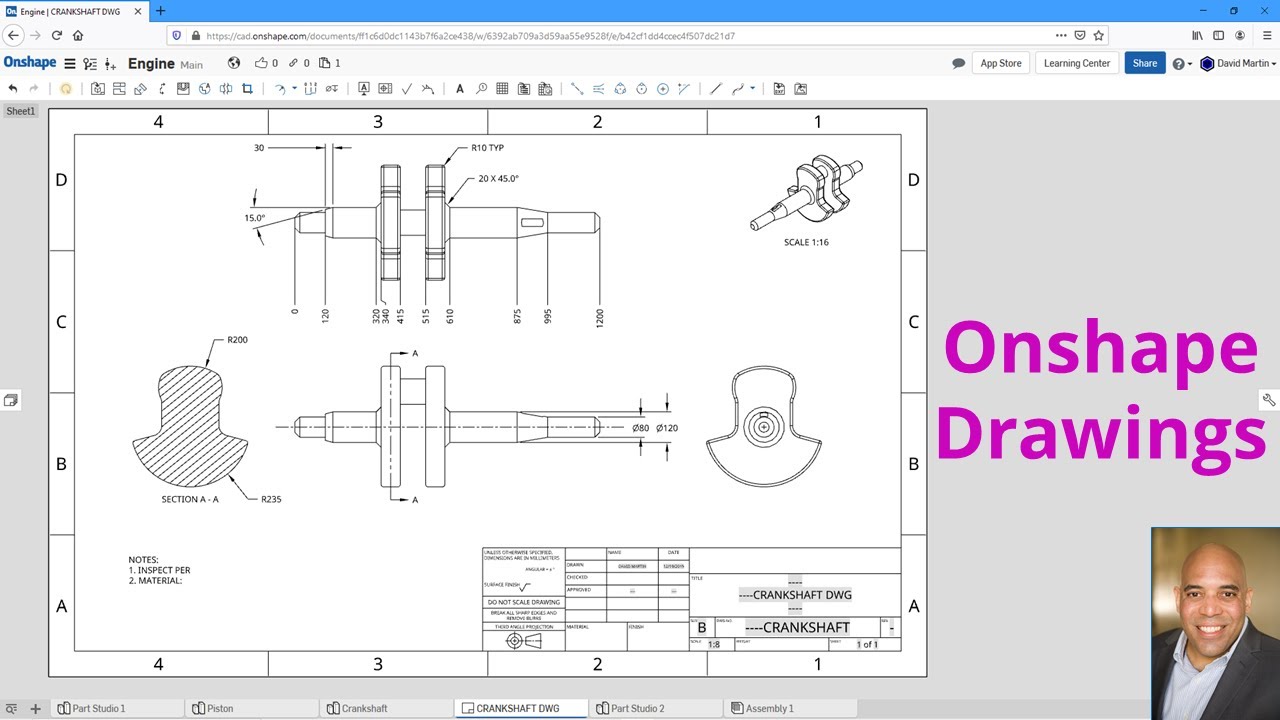 Onshape - Drawings Overview - How to Create New Drawings, Views, and Dimensions