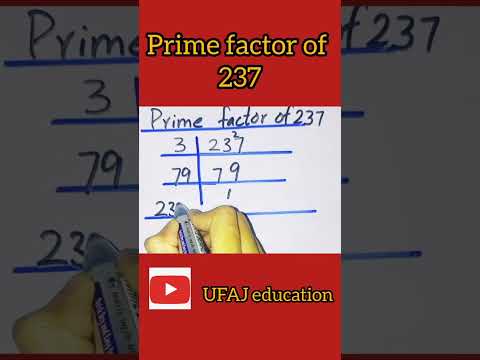 prime factor of 237#viral #youtube #youtubeshorts #maths