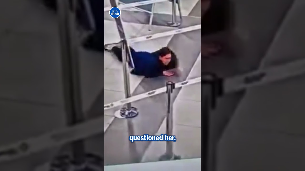 Shocking footage shows woman sneaking through airport security