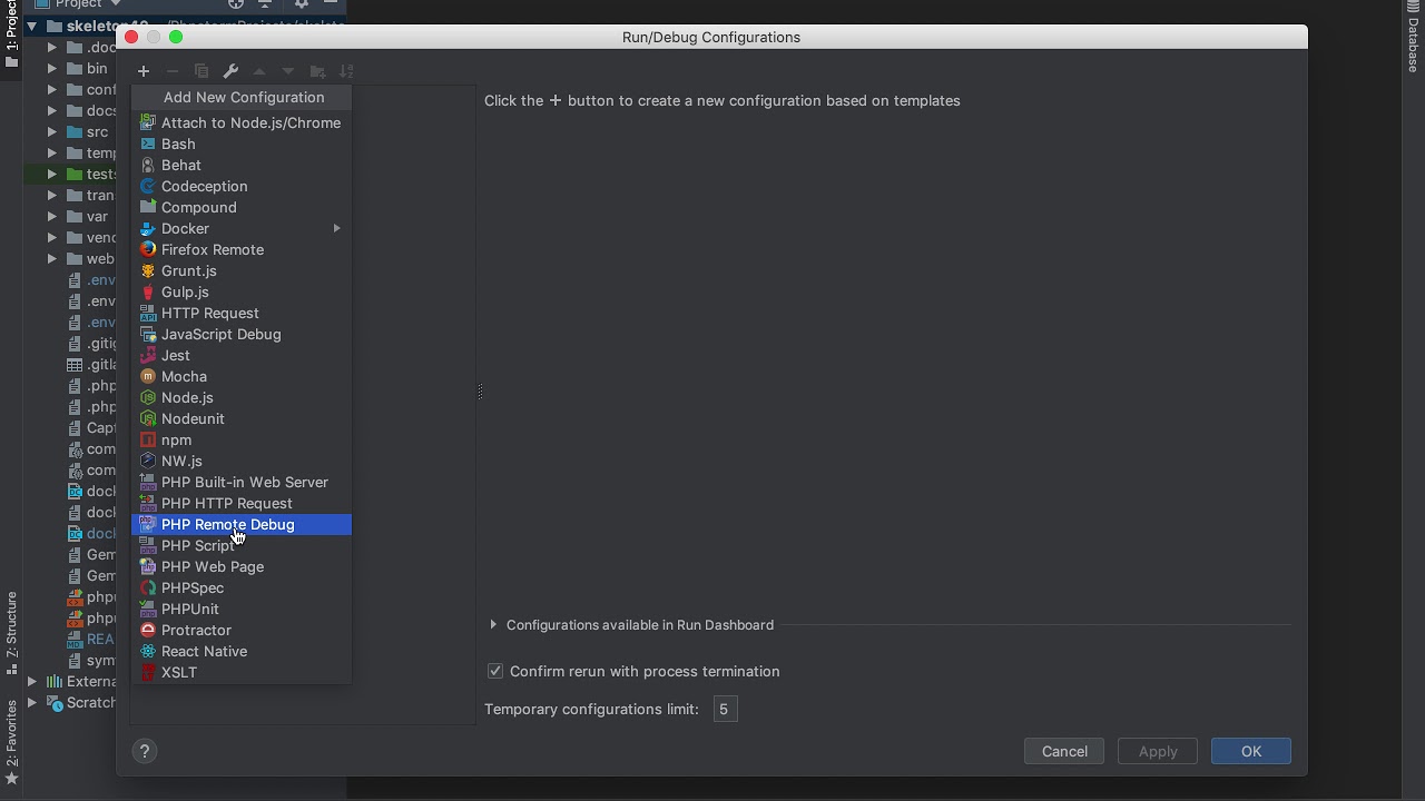PhpStorm integration with phpunit inside docker container for symfony4 web app