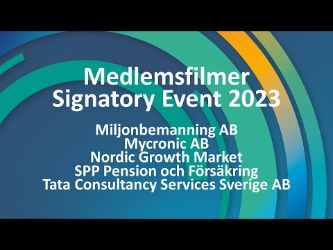 Medlemsfilmer - Miljonbemanning, Mycronic, Nordic Growth Market, SPP , Tata Consultancy Services Swe
