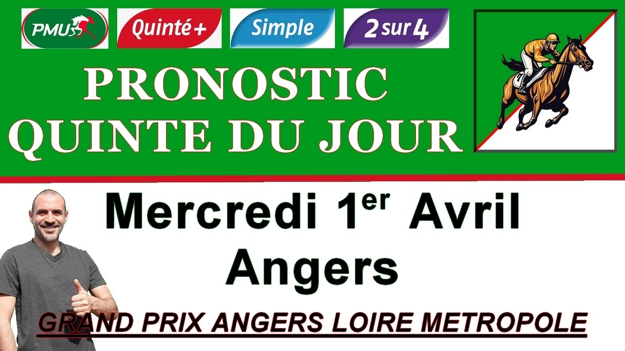 PMU QUINTE PREDICTION FOR WEDNESDAY, APRIL 1, 2026 Angers Grand Prix Angers Loire Métropole R1 C1