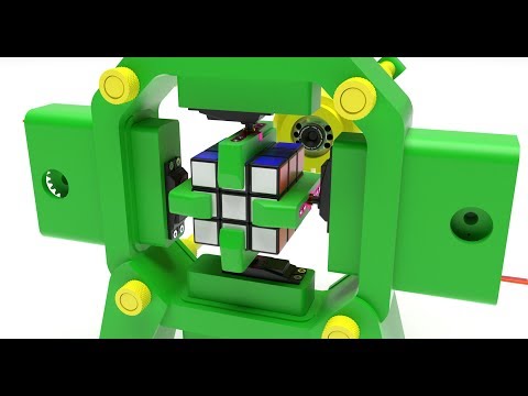 Fully 3D-Printed Rubik's Cube Solving Robot by otvinta3d - Thingiverse