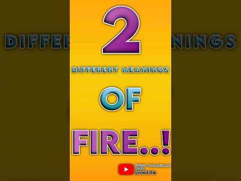 Fire Meanings(Two different) in Hindi 🔥| vocabulary #shorts #studyvocabularywithshweta