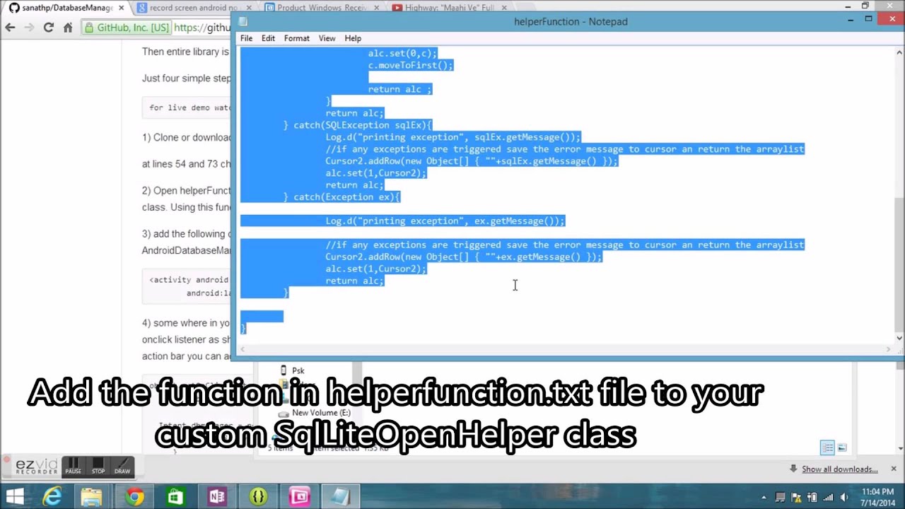 Database Manager for Android SQLite Database