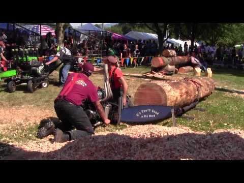 Watch These V8-Powered Chainsaws Rip Through Logs Like Twigs