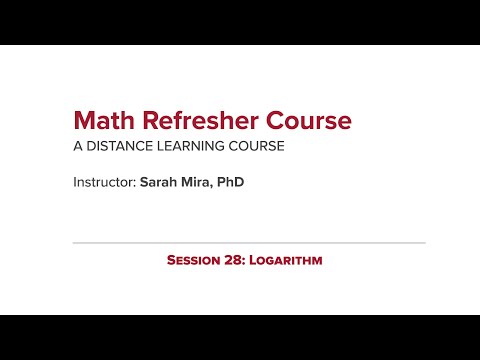 Session 28 Logarithm