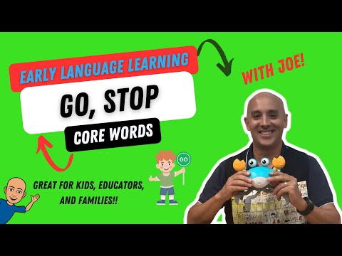 Let's Go! | Learn Core words: Go, Stop, On, Down | AAC, Speech Therapy & Early Language for Kids