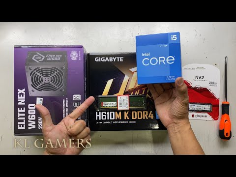 intel Core i5 12400 GIGABYTE H610M K DDR4 Kingston NV2 NVMe Cooler Master E300L PC Build