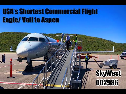 USA's Shortest Commercial Jet Flight - Eagle/Vail to Aspen PLUS Missed Approach due to Traffic!