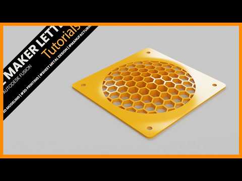 Designing a 3D Printable Fan Grille with a Honeycomb pattern in Fusion
