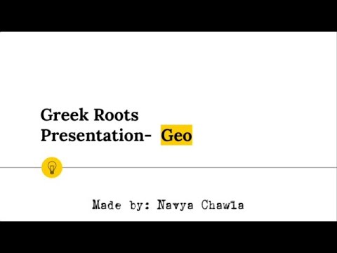 GEO: Learning the Greek Root of Geography, Geometry, and More!