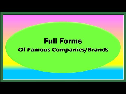 Full forms of Famous Companies