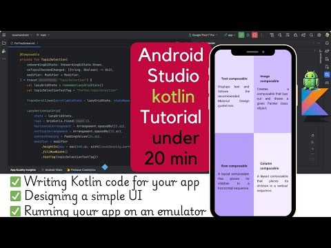 Kotlin in android studio building a static app for beginners!