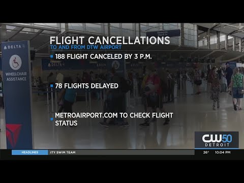 More Than 100 Flights Canceled At Detroit Metro Airport Amid Winter Storm