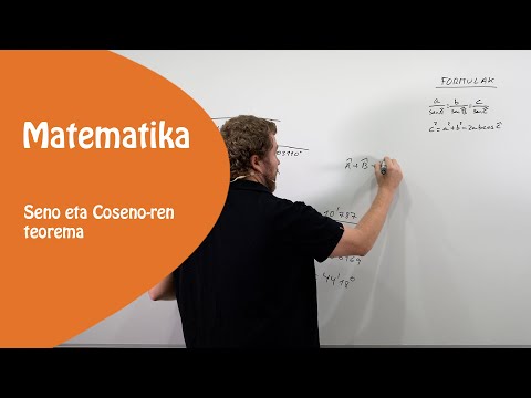 Triangeluak ebazten. Sinu eta kosinuaren teorema