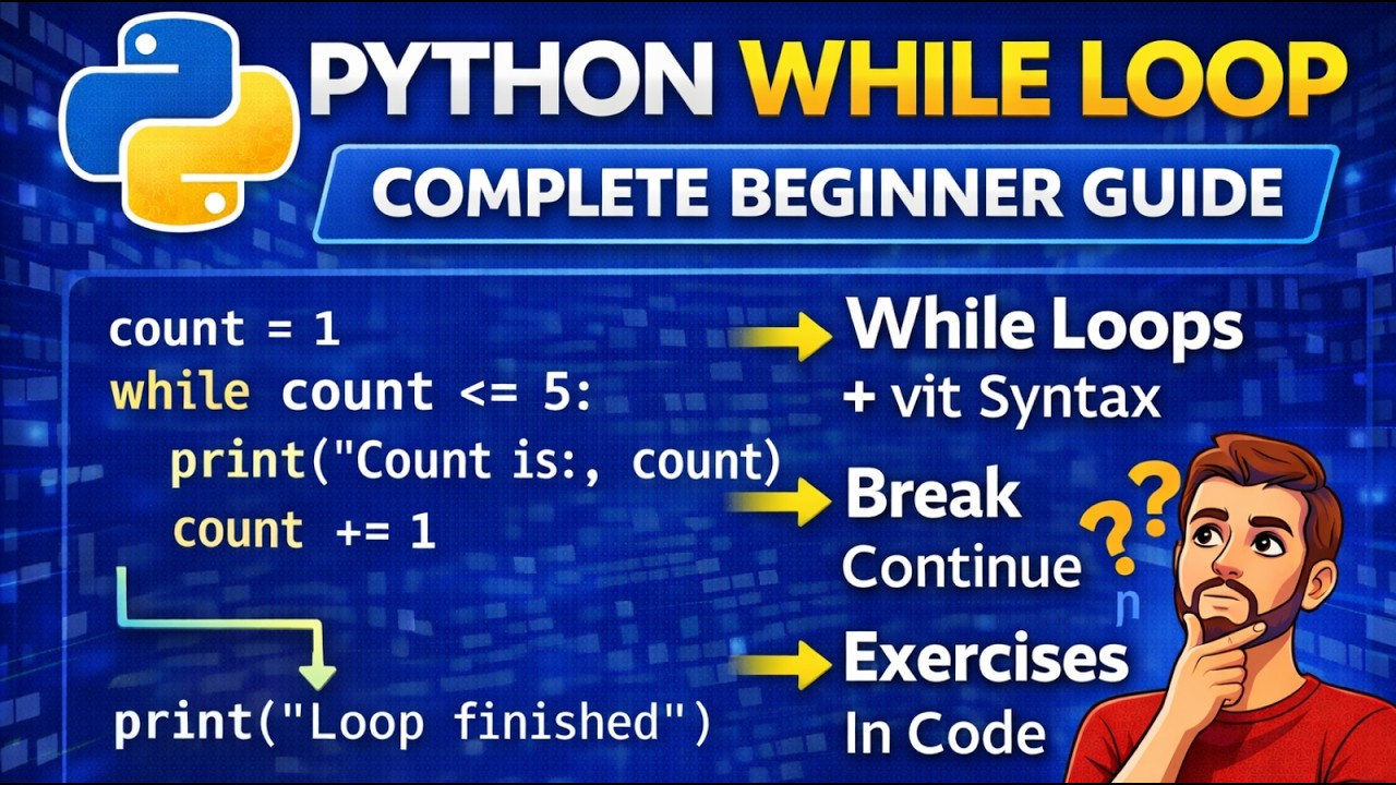 Python While Loop Tutorial — Syntax, Examples, Break & Continue