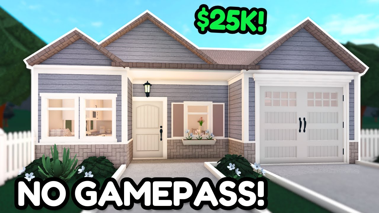 How to Build a 25k NO GAMEPASS Spring House in Bloxburg! *Tutorial & Voice*