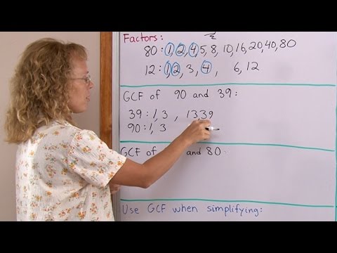 How to find the greatest common factor (GCF) using the definition