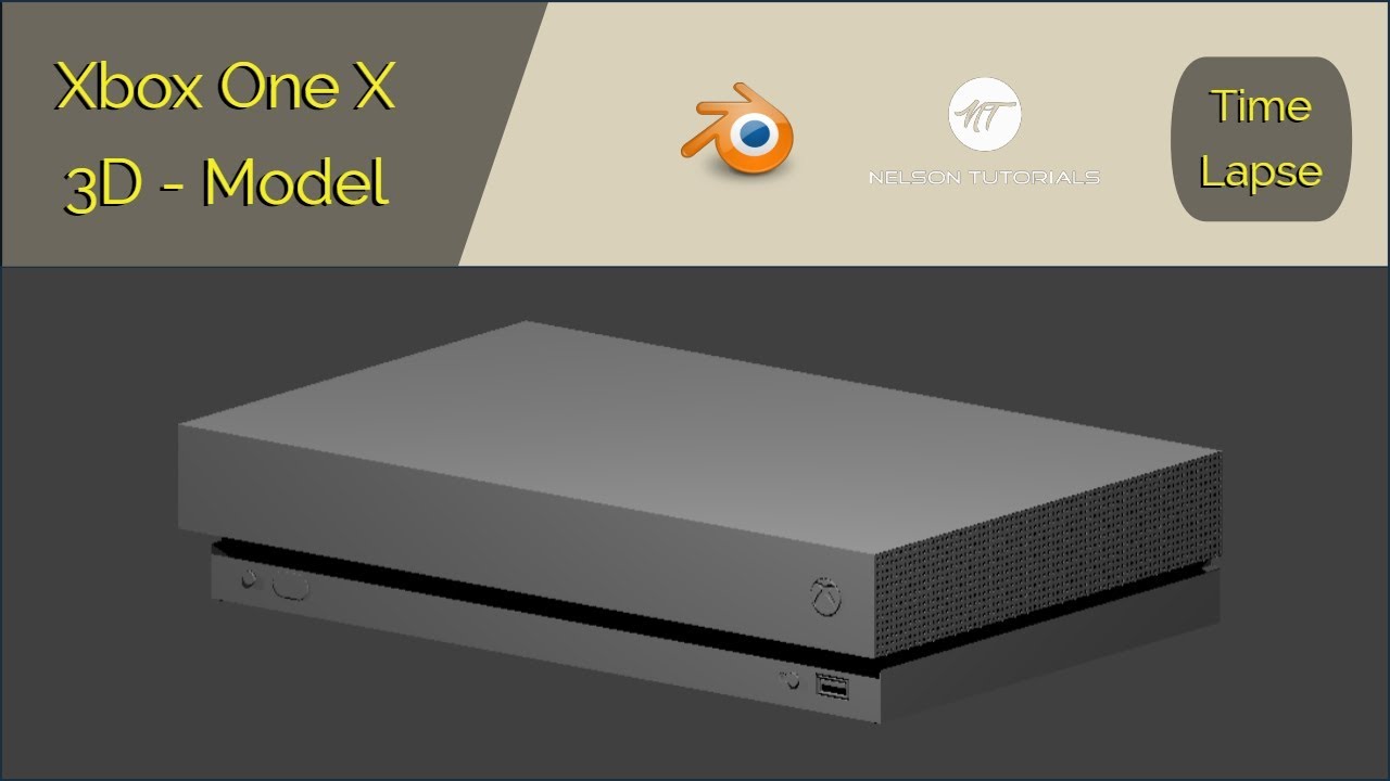 3D Modeling: Xbox One X Console - Full Video Timelapse