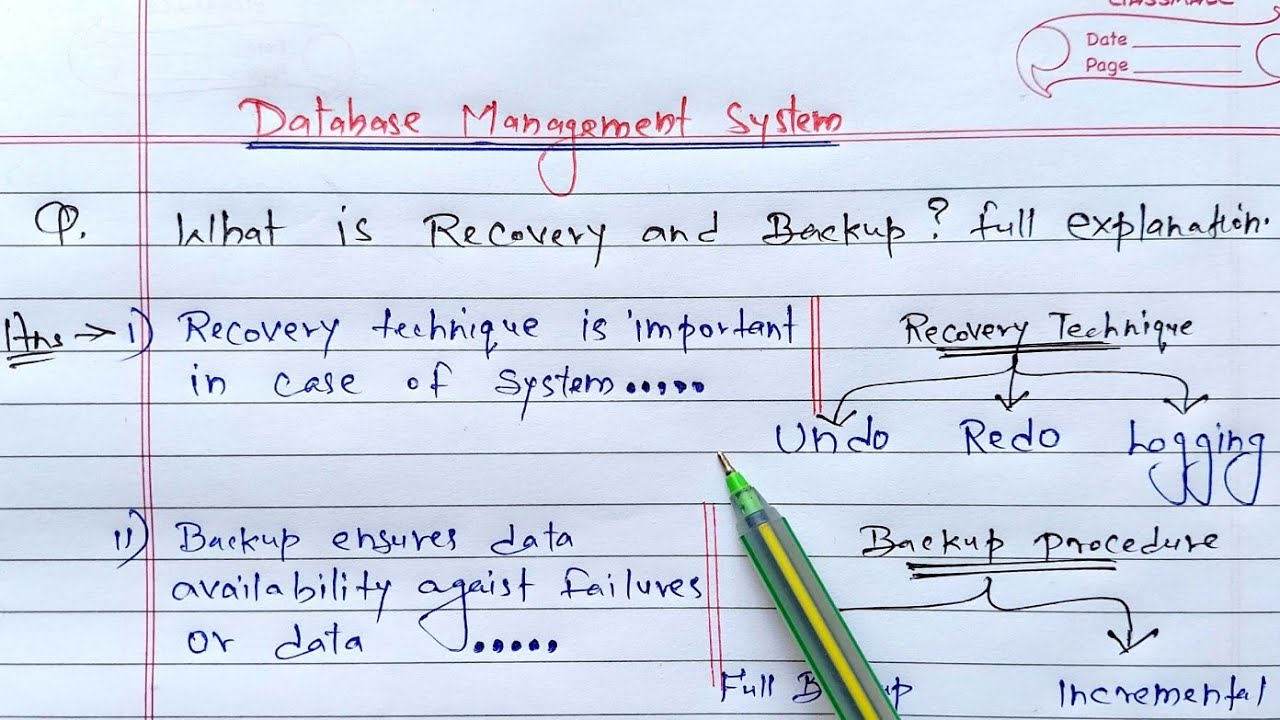 DBMS Recovery and Backup Techniques | Learn Coding