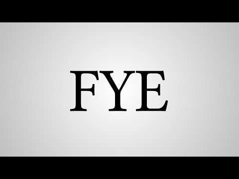 What Does "FYE" Stand For?