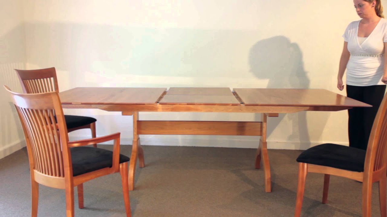 The Sarah Trestle Dining Table by Copeland Furniture of Vermont.