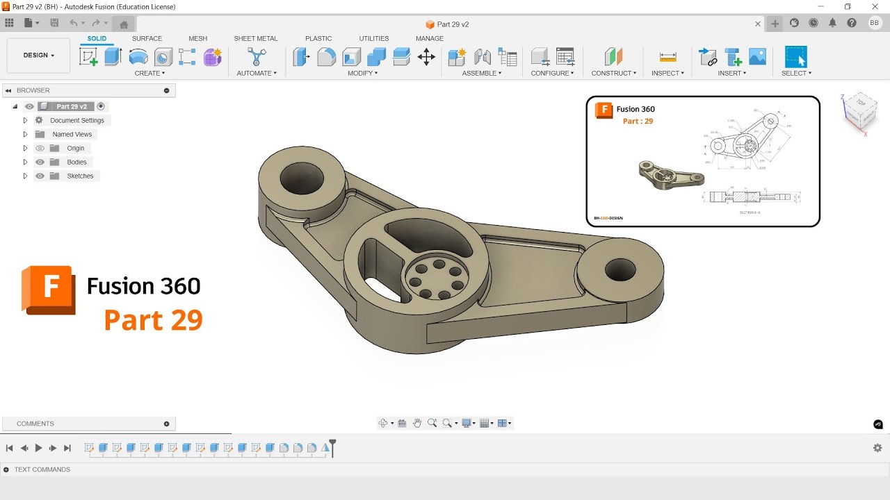 Fusion 360 tutorial 3D Modeling: Part 29