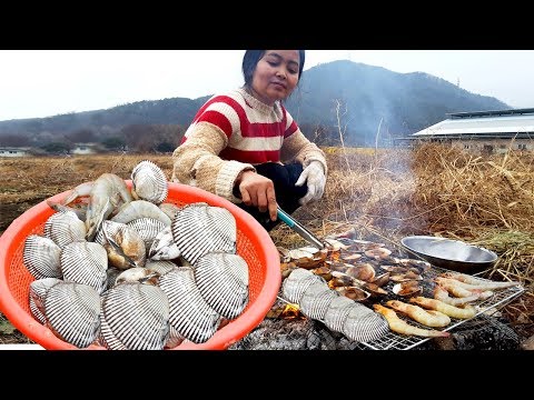 Oyster shellfish | How to cook oysters | How to grill oysters | Village food factory