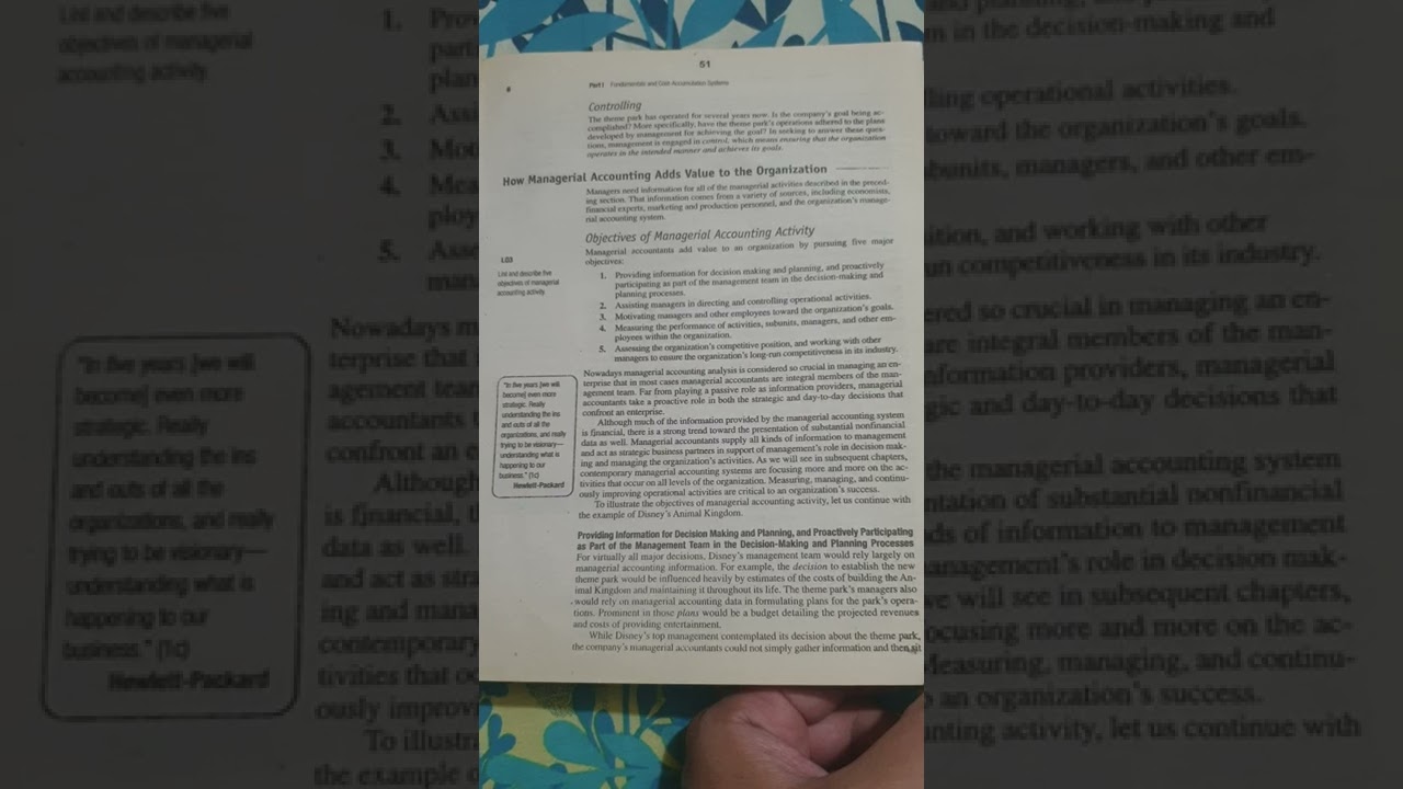 Cost Management  Objective of Managerial Accounting Activities.