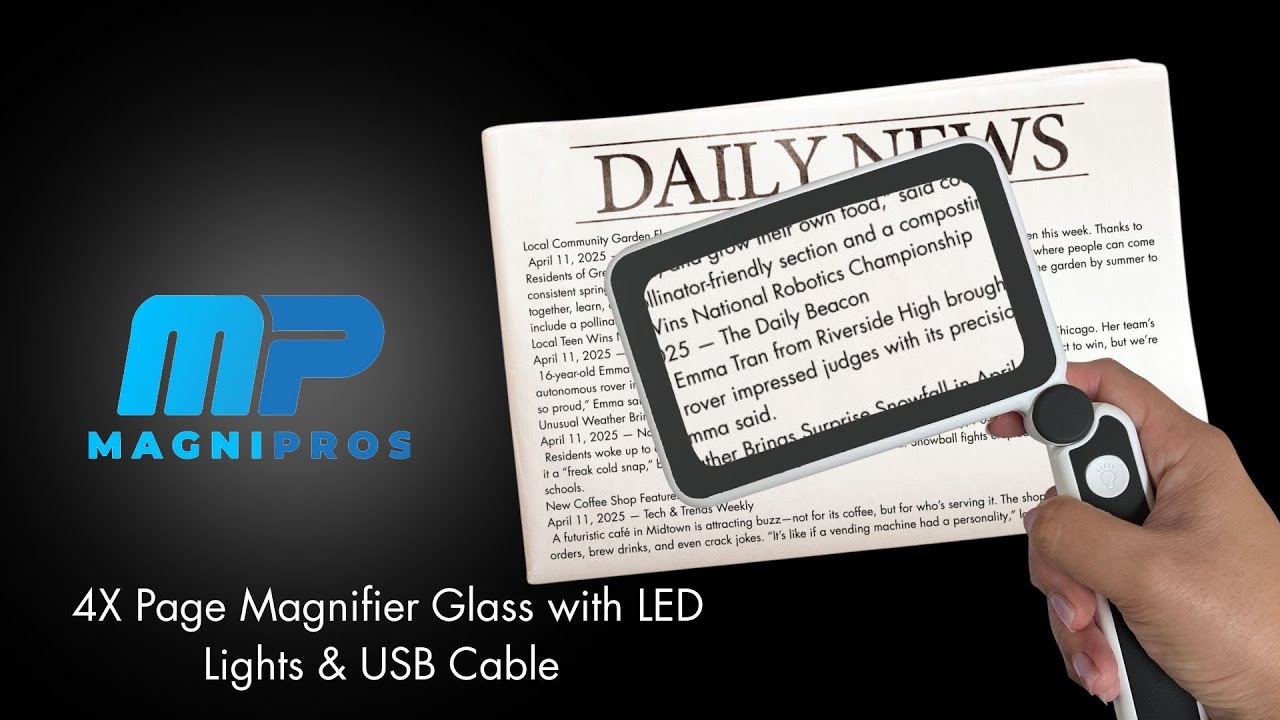 1068- how to Instructions for the 4X Magnifier Glass with LED Lights