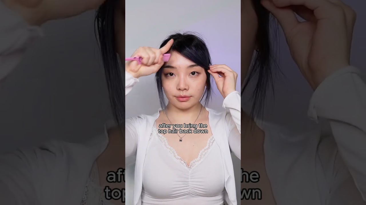 how to do the aesthetic igari hairstyle 🤍 #shorts