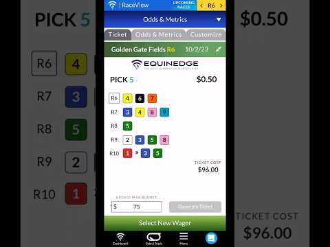 #GoldenGateFields Late Pick5 ticket & Picks - 2023/10/2. Prepared using @EquinEdge.