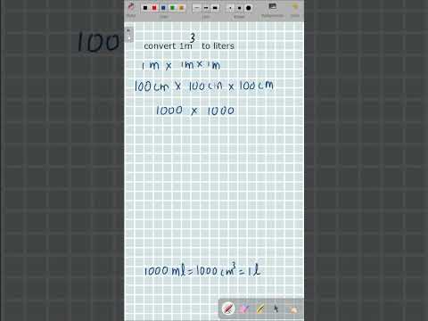 🔥how to convert 1 cubic meter to liters #maths #number #mathshorts