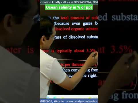 Ocean salinity in percent or ppt